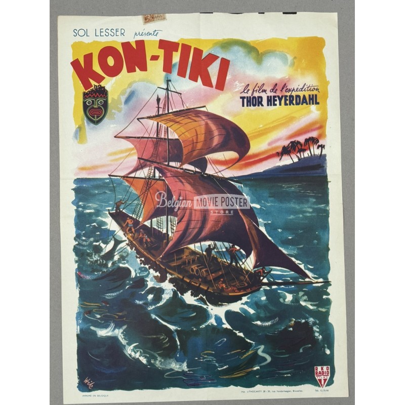 KON-TIKI - Belgian Movie Poster Store